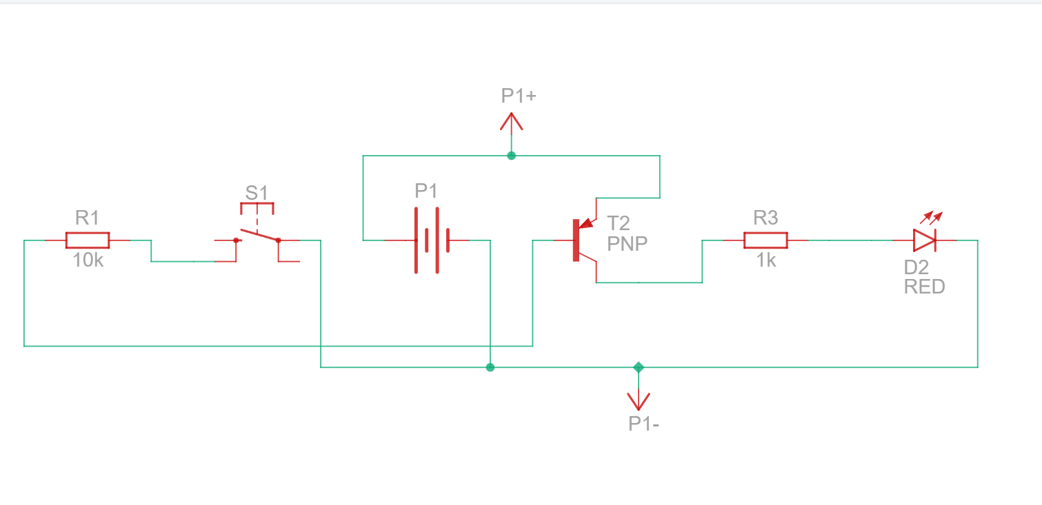 Jak zmienić obwód, by dioda gasła po naciśnięciu przycisku?