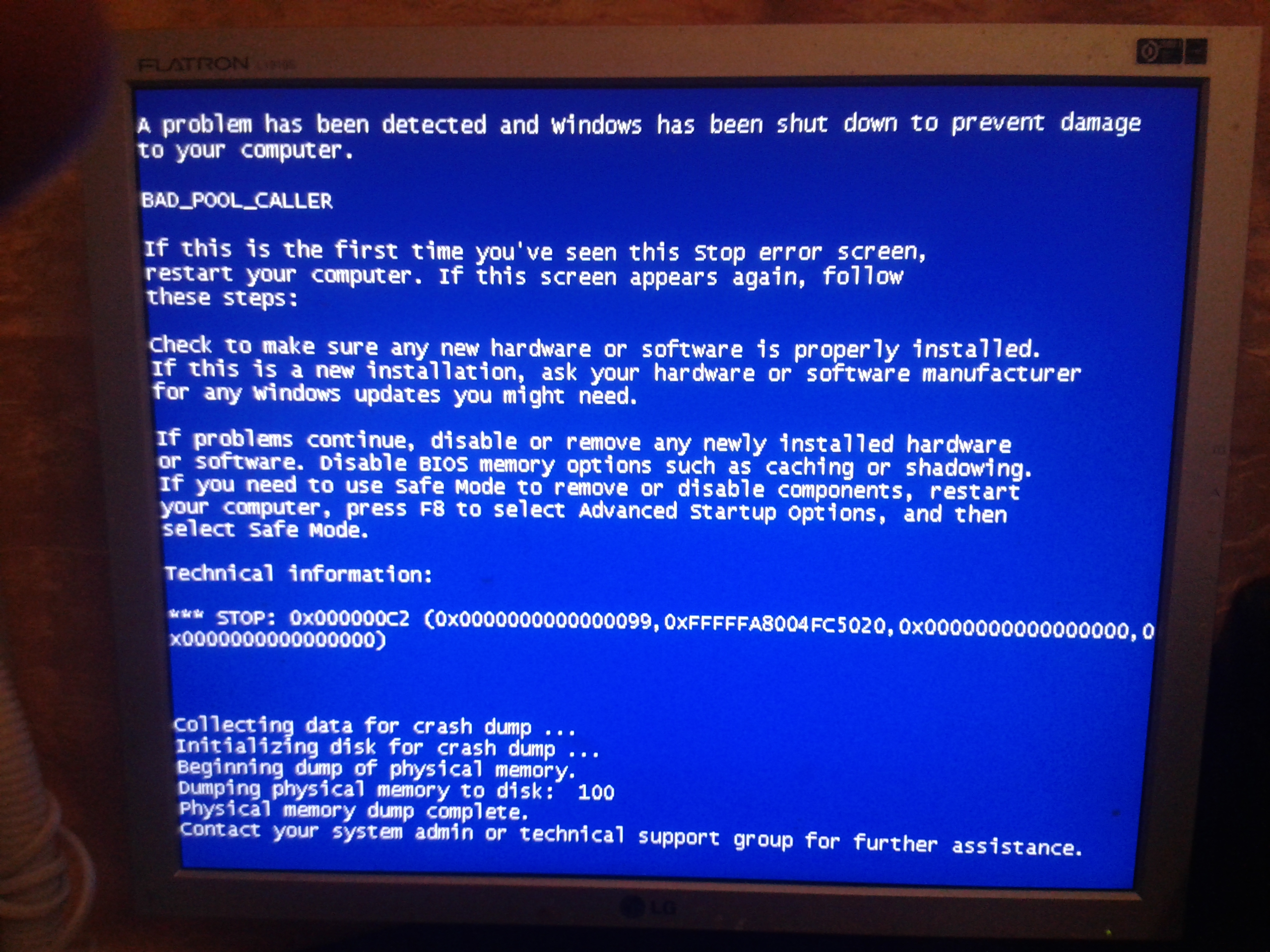 Fujitsu Siemens GS 360-2 - BlueScreeny po reinstalacji Win 7 x64, sprzęt?