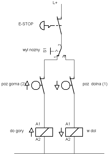 Sterowanie siłownikiem hydraulicznym dwustronnego działania z pedałem w prasie garażowej
