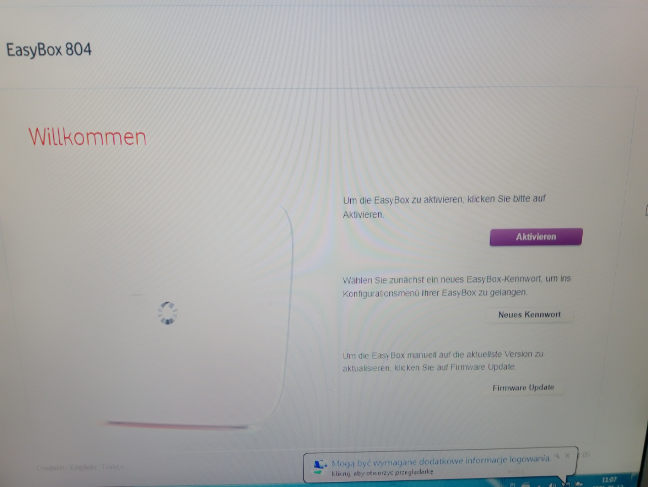 Router EasyBox 602 Vodafone nie działa prawidłowo.