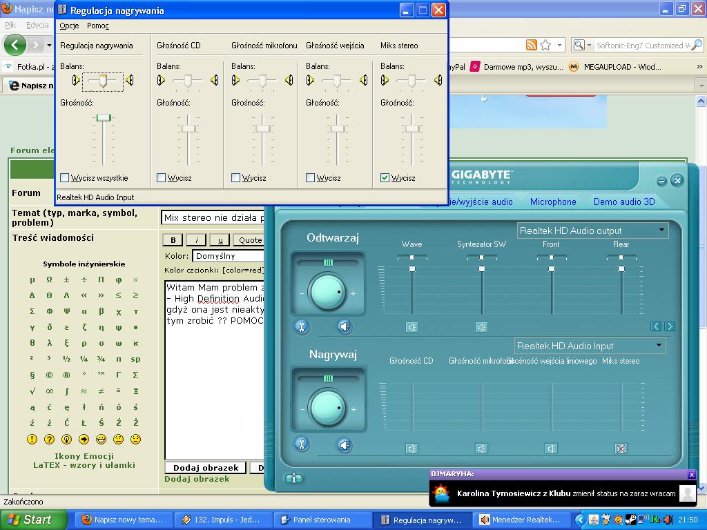 Realtek ALC882 - jak aktywować funkcję stereo mix do audycji radiowych?
