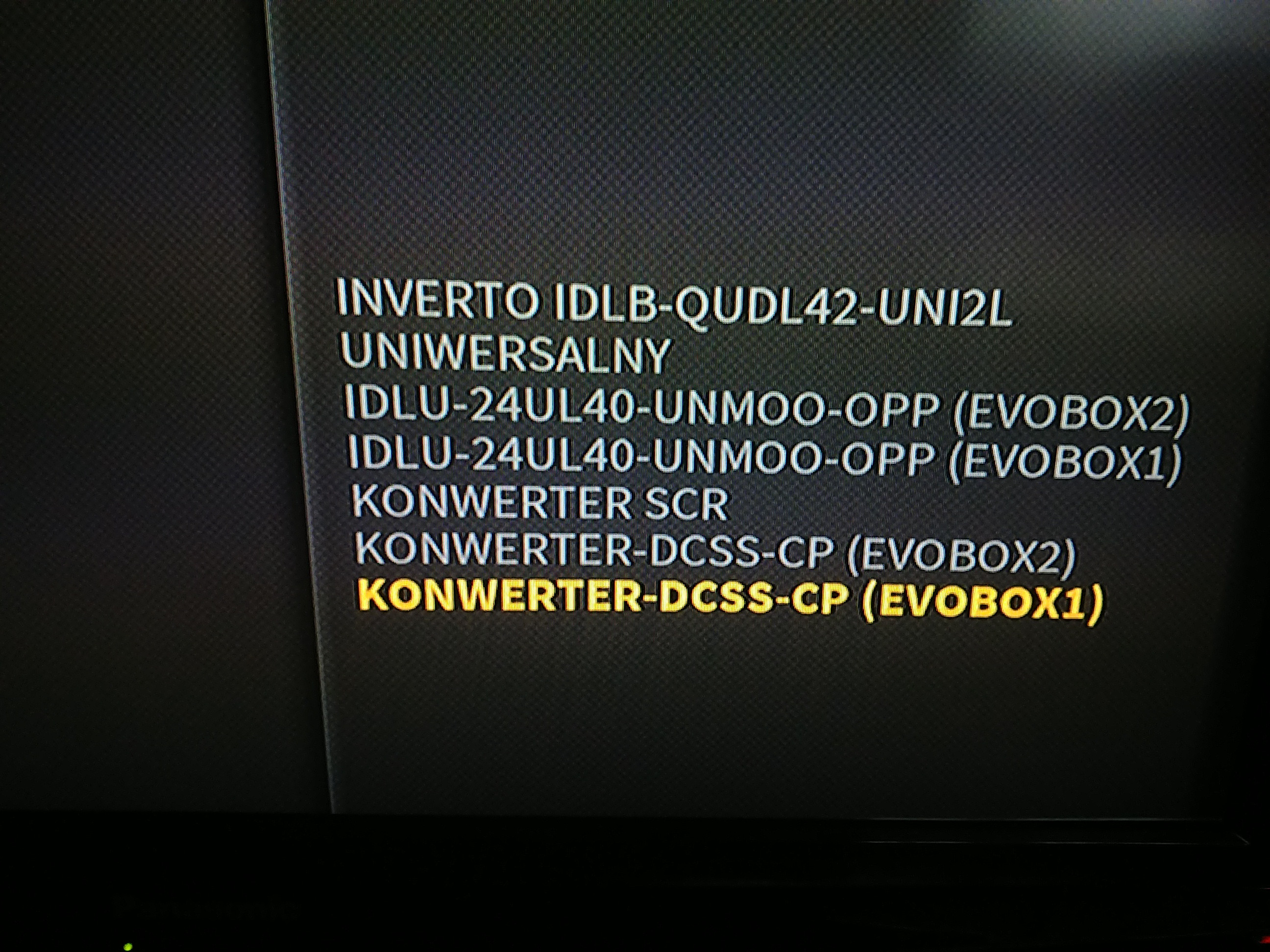 - konfiguracja dekoderów Evobox PVR + 2x Evobox Lite - Unicable II dCSS- CP