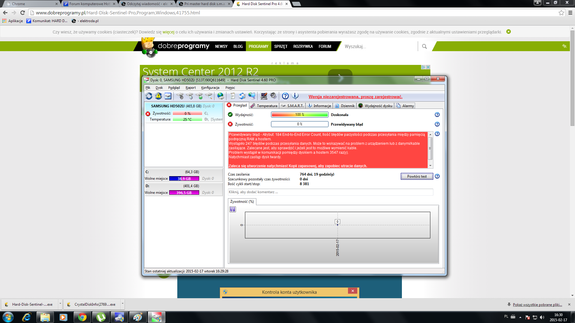 Pri master hard disk s.m.a.r.t status bad.backup and replace