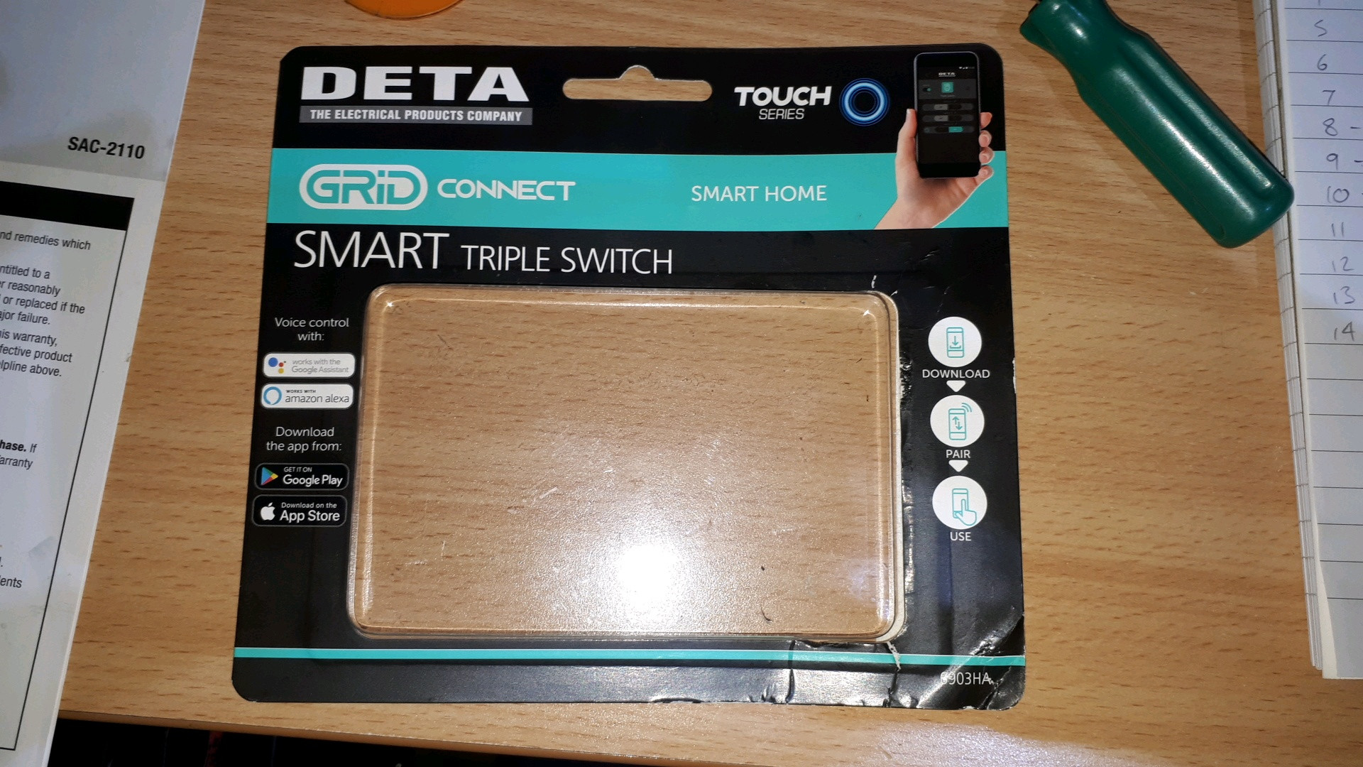 [BK7231T/WB3S] Deta Grid Connect Triple Smart Switch - 6903HA