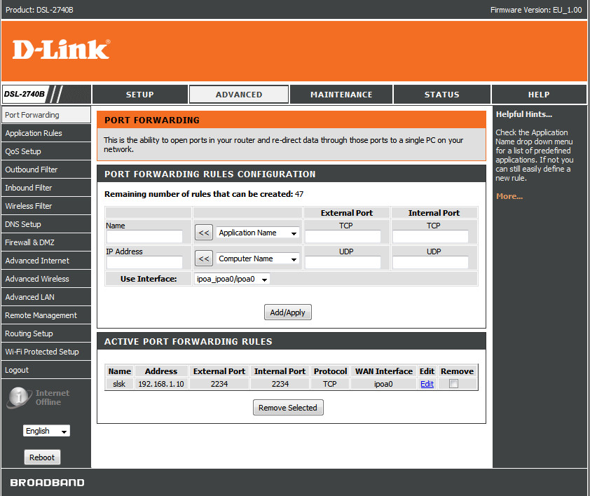 2 routery: TP-LINK TD-W8950N + D-LINK DSL 2740B i odblokowanie portów