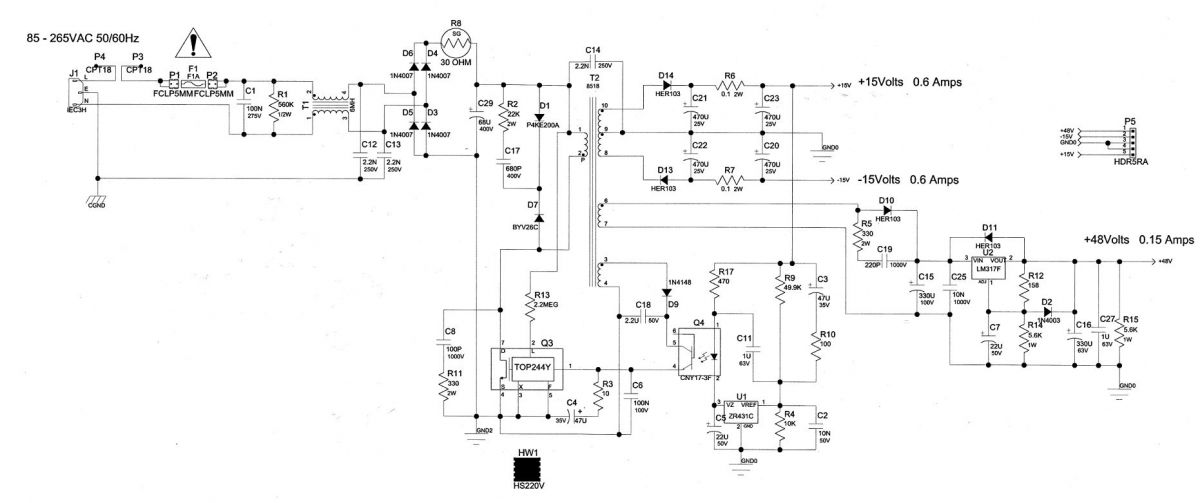 Zamiennik dla TOP244YN - Czy TOP250 będzie odpowiedni? Grzanie się ...