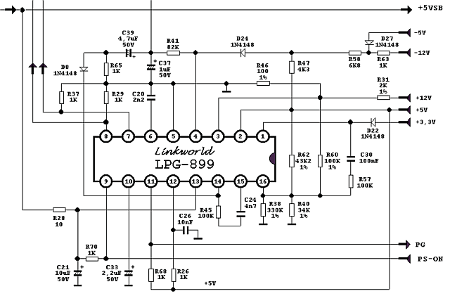 EVO Labs model: 480W - ukruszony R50 przy układzie scalonym EST7502C