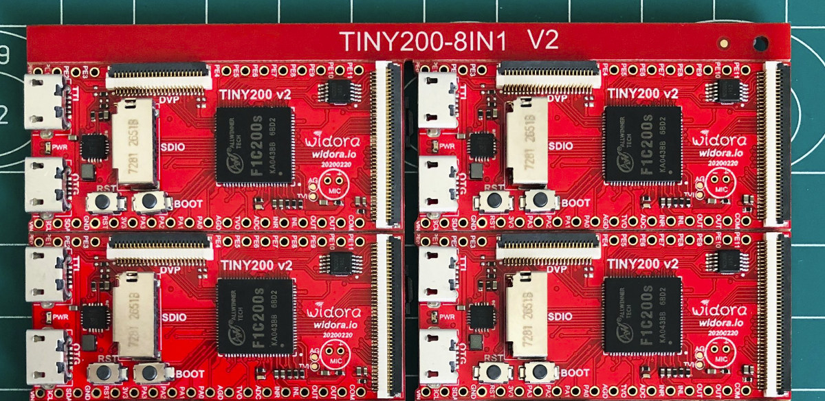 TINY200 V2 - płytka prototypowa z Allwinner F1C200 z DVP