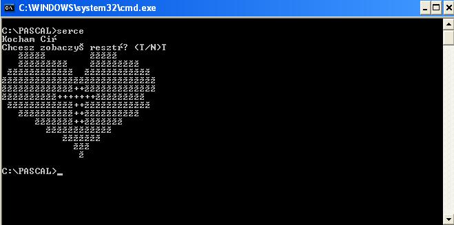 Free Pascal: Jak napisać program z sercem z gwiazdek dla dziewczyny?