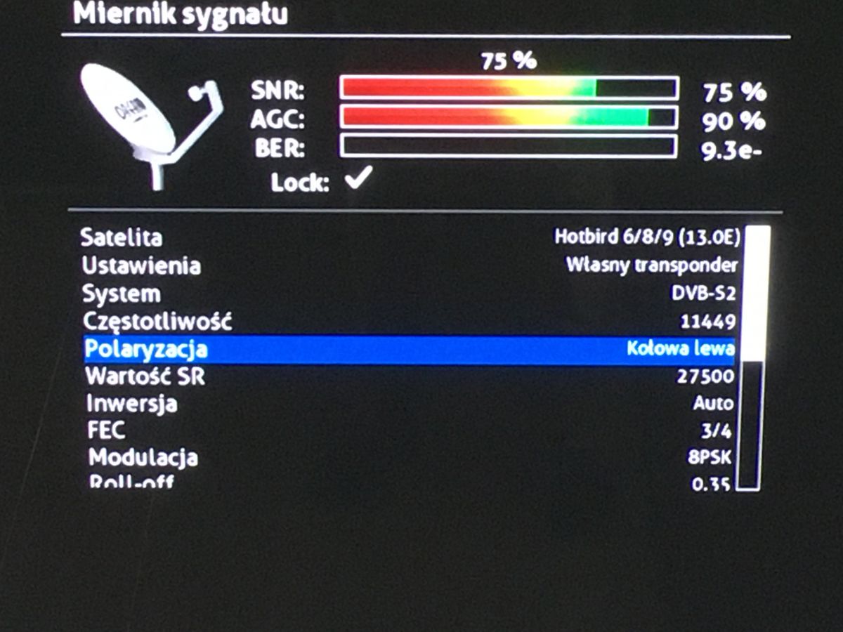 Przycina niektóre kanały i brak sygnału na Pozioma H - na jedynm dekoderze