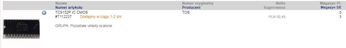 [Kupię] Przełącznik wejść Toshiba TC9152P - może być wylutowany, sprawny