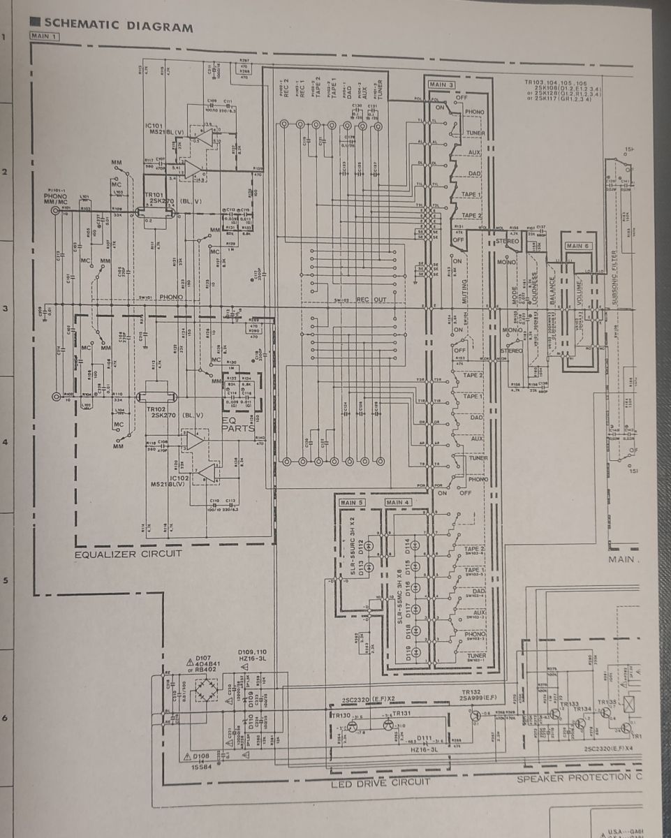 Jak podłączyć korektor do wzmacniacza Yamaha a500? Szukam schematu.