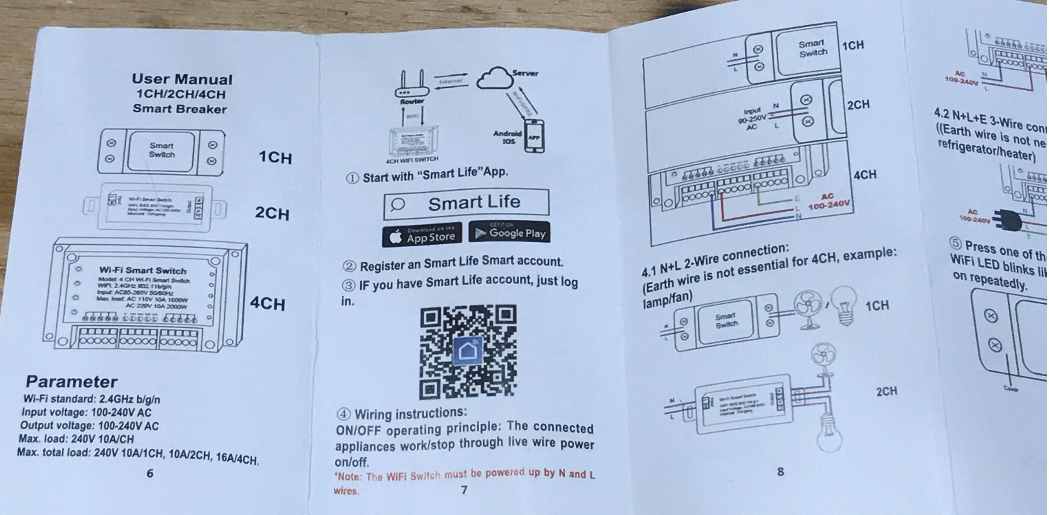 Four-channel relay controller Tuya WiFi SmartLife 4CH 10A [schematic]