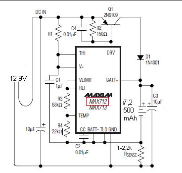 Ładowarka NiMh - MAX712 - pomoc w doborze elementów