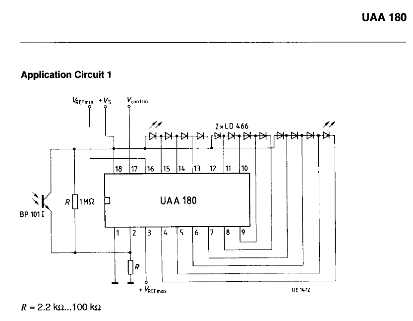 UAA180 OW - nieprawidłowe działanie LED przy zasilaniu 12V i 9V