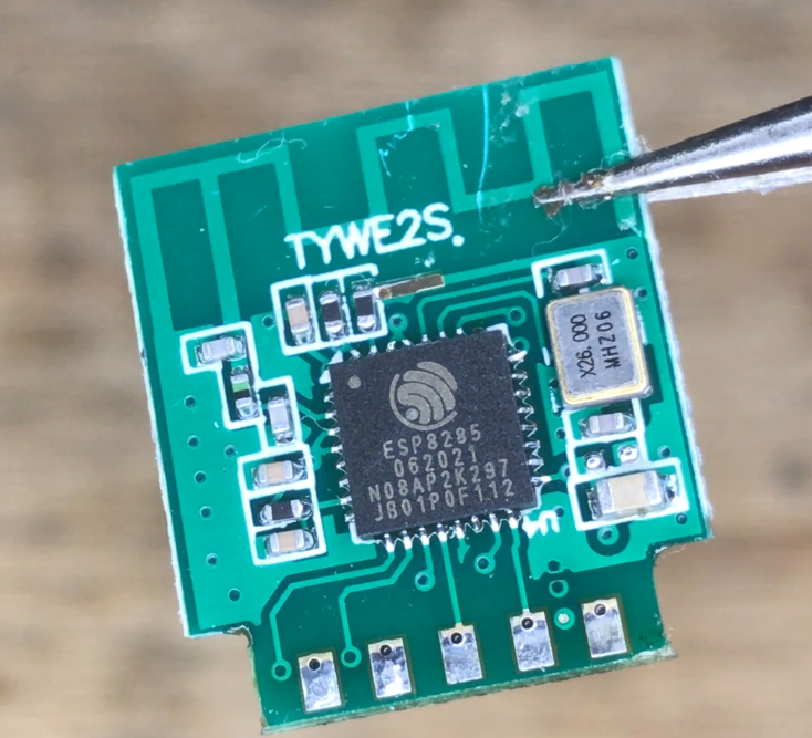 TYWE2S without GPIO0? Alternative pinout and flashing Tasmota, ESP8285