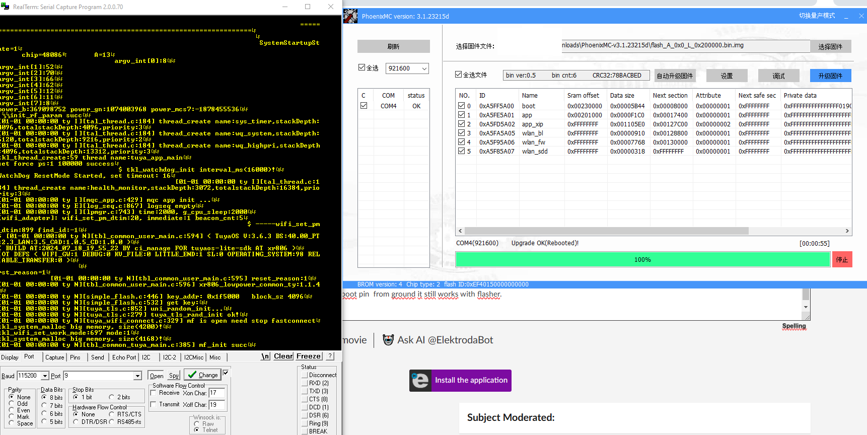Tuya WXU XR806 from TRV Heater Device flashing, SDK, firmware change research - 2