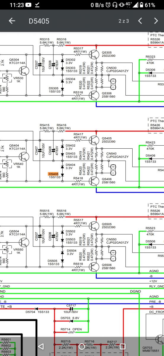 DENON AVR-1513 - Identifikacja i zamiennik diody D5405 oznaczonej jako ...