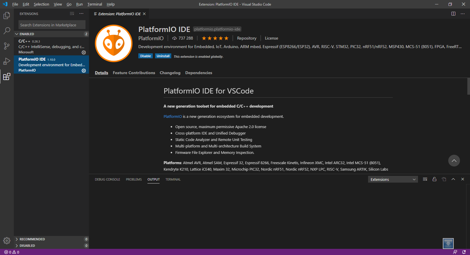 Visual Studio Code + Platformio - Installed, and I cannot create a project.