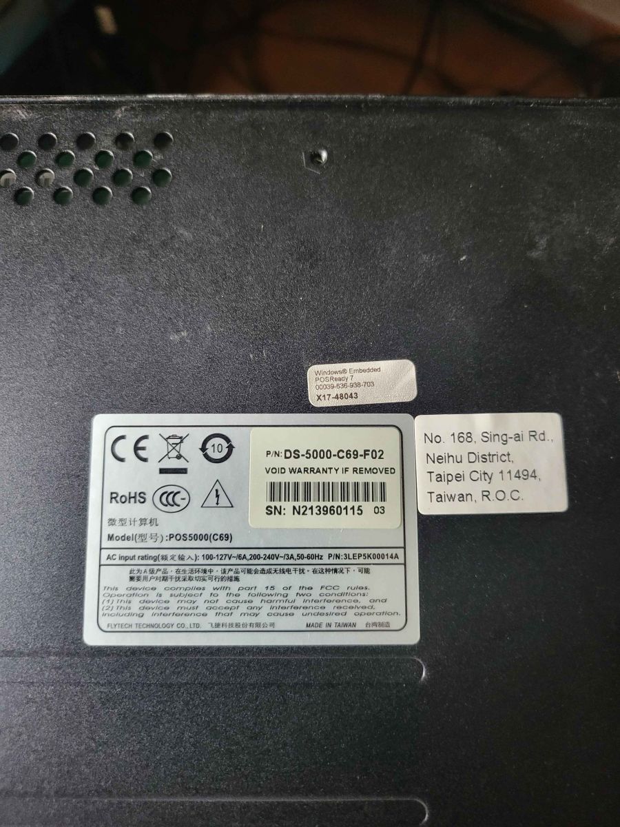 Aktualizacja BIOS do Flytech POS5000 (ds-5000-c69-f02) dla obsługi ...