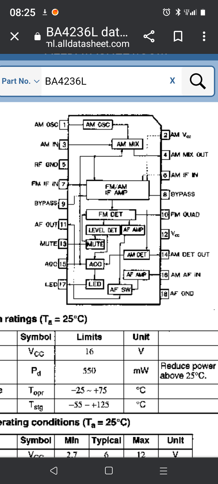 Funkcja pinu nr 7 w układzie scalonym AN7205 - znaczenie Vosc i MaxV