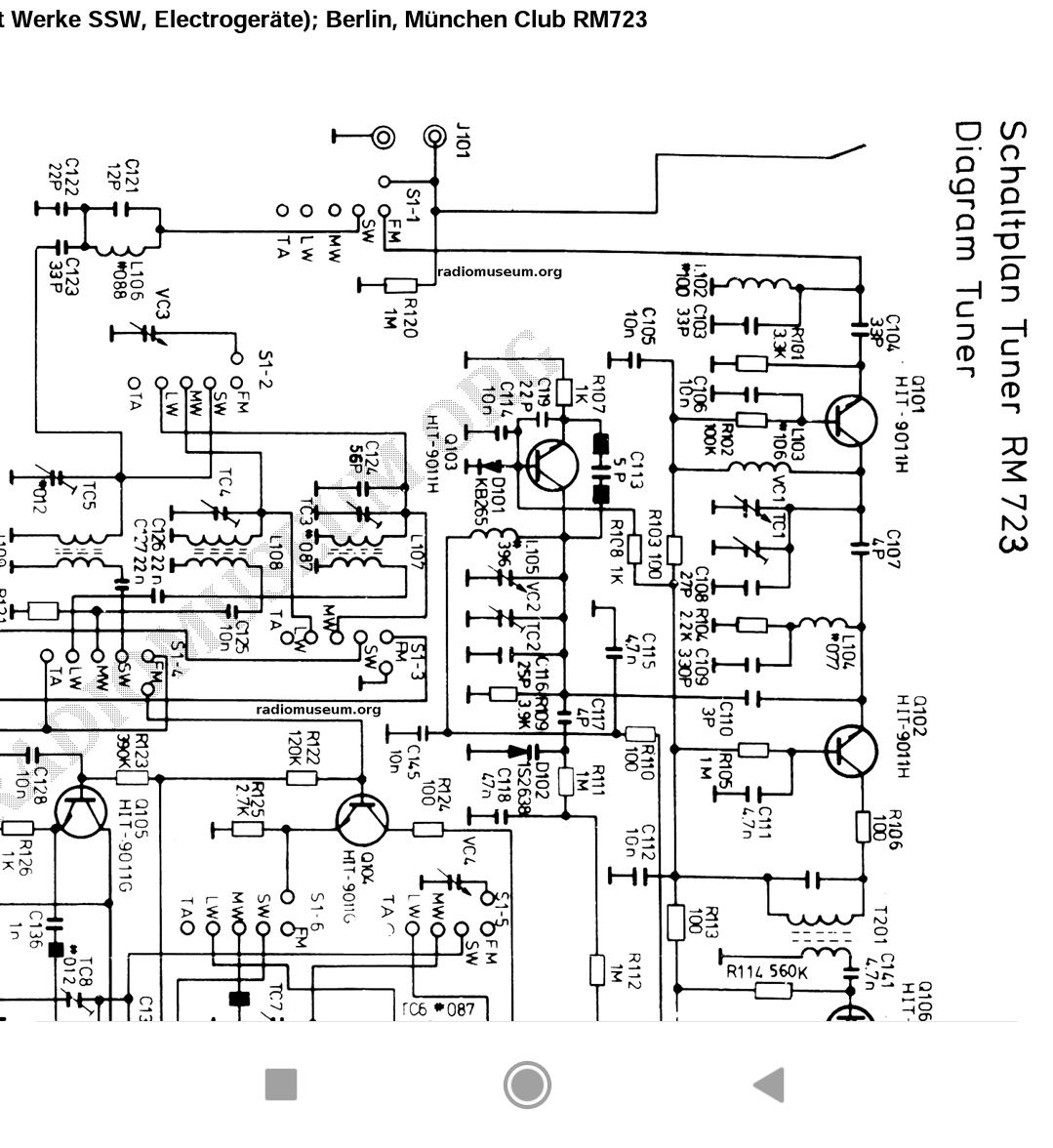 Przestrojenie Radiomagnetofonu Siemens RM 723 - Schemat, Kondensatory ...