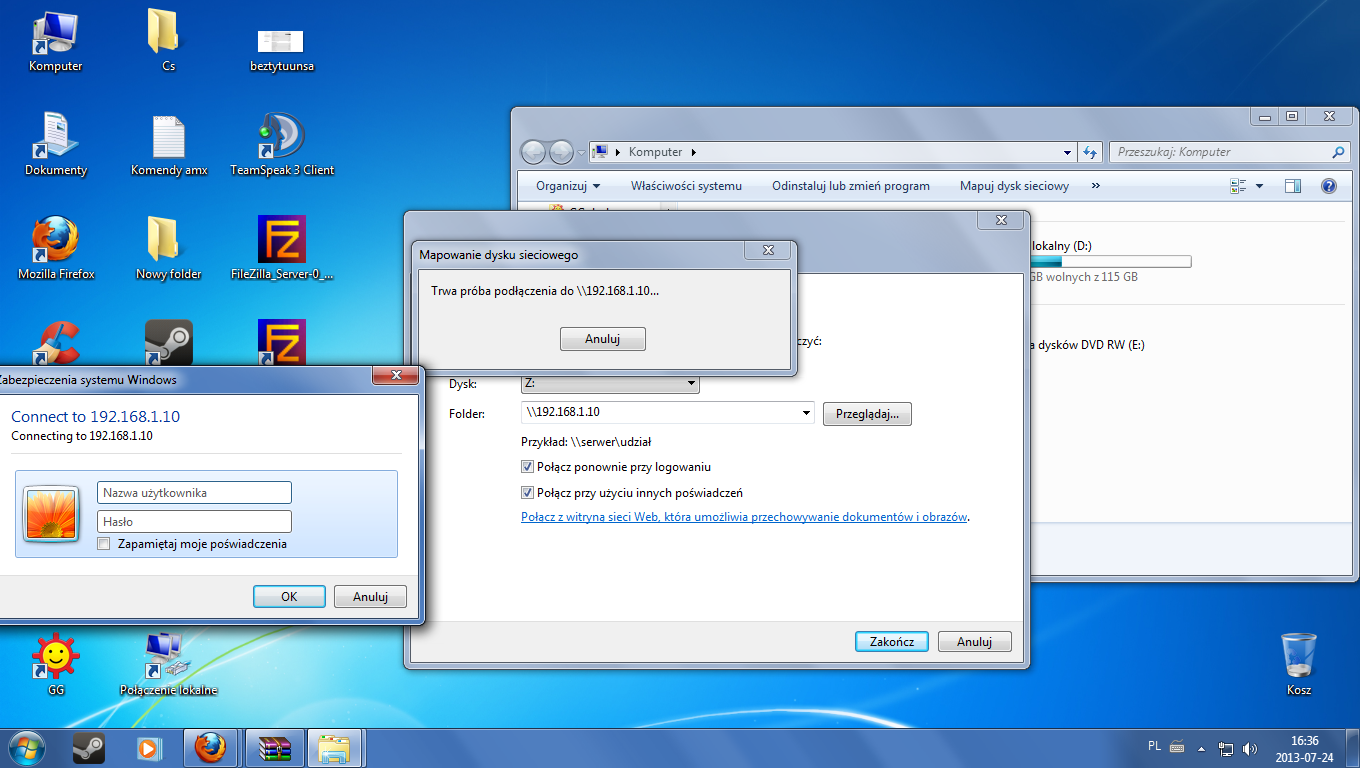 Jak skonfigurować Livebox 2.0 z FTP do przesyłania plików na Windows 7?