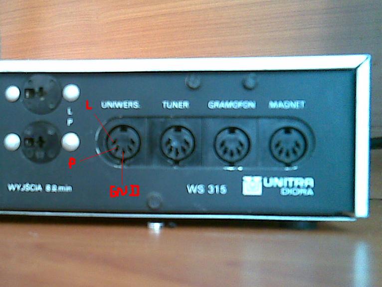 Unitra WS 315 - jak podłączyć jack do DIN5, by uniknąć buczenia?