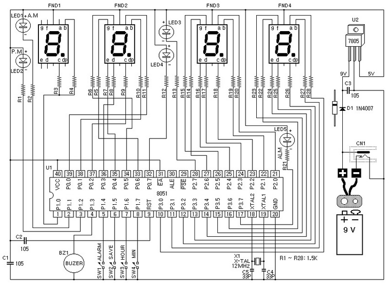 digital clock project using 80C51 microntroller | Forum for Electronics