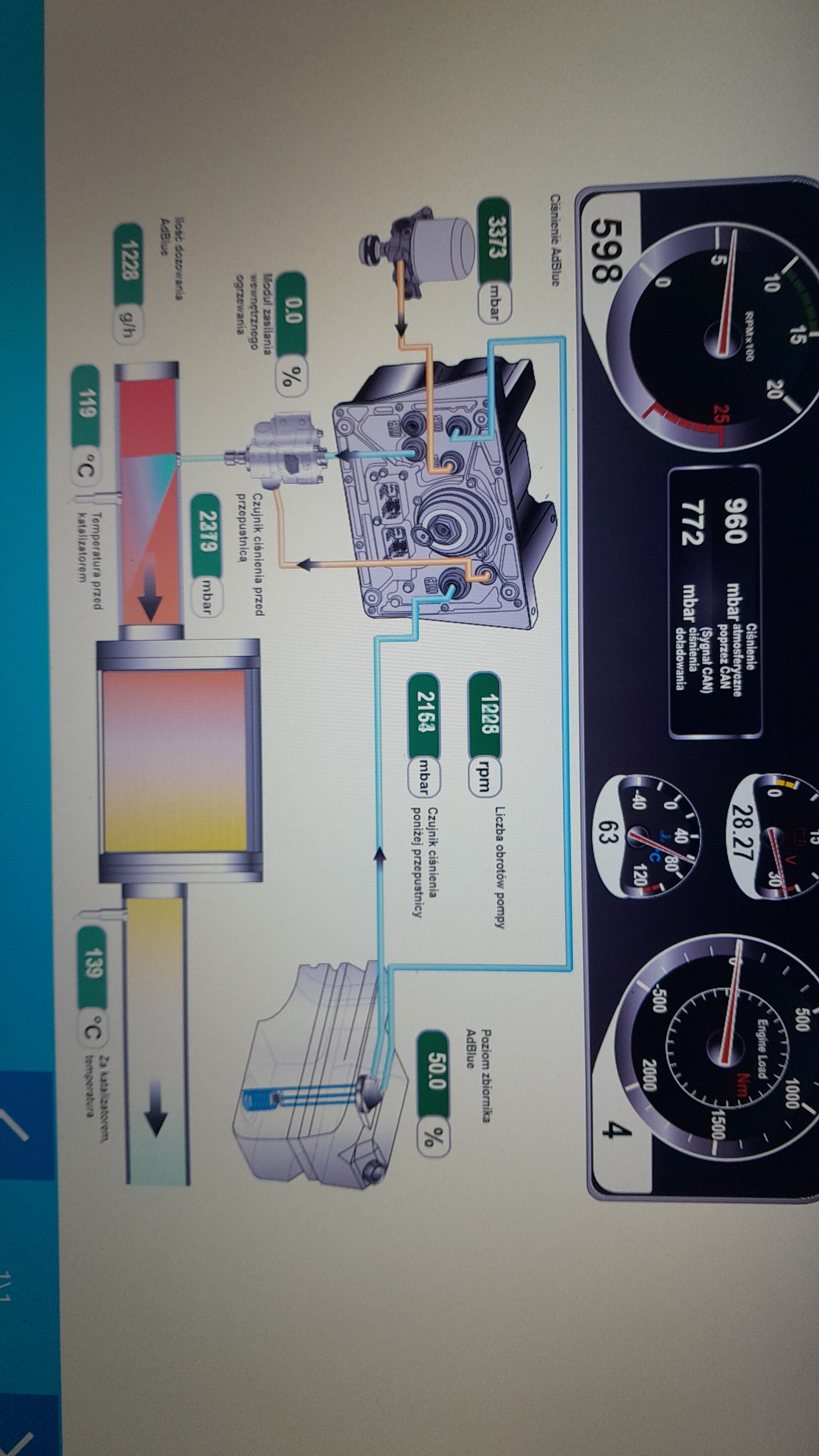 Man TGX 2013 Euro 5 - pompa Adblue nie pobiera, obroty i dozowanie 0%