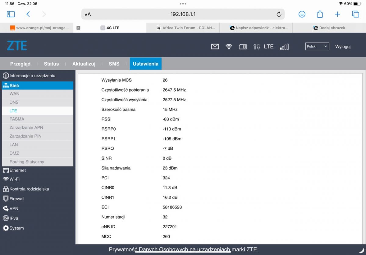 [Rozwiązano] ZTE MF 258 K vs Mikrotik ATL LTE 18 kit: Zagadnienia agregacji pasm i zasięgu na wsi