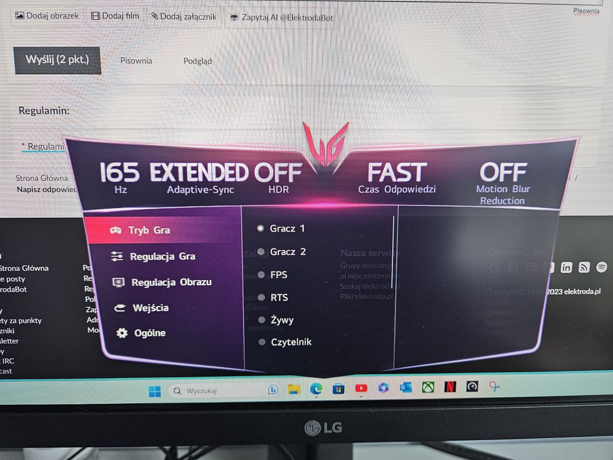 Właściwe ustawienia monitora LG 27GP850-B dla gracza - kontrast ...