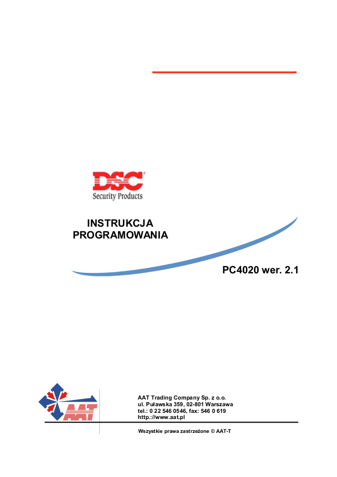 Centrale alarmowe i moduły rozszerzeń - spis instrukcji