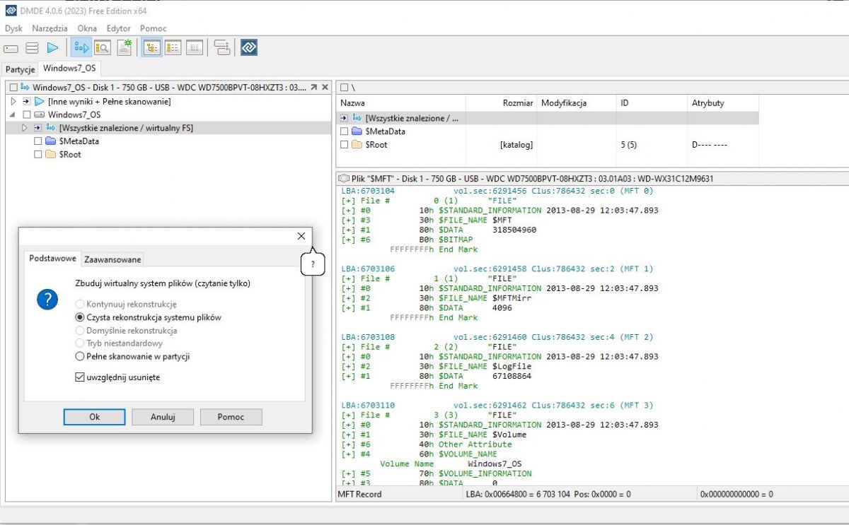 [Rozwiązano] Odzyskanie danych dysku NTFS po formacie RAW / Linux, SmartTV