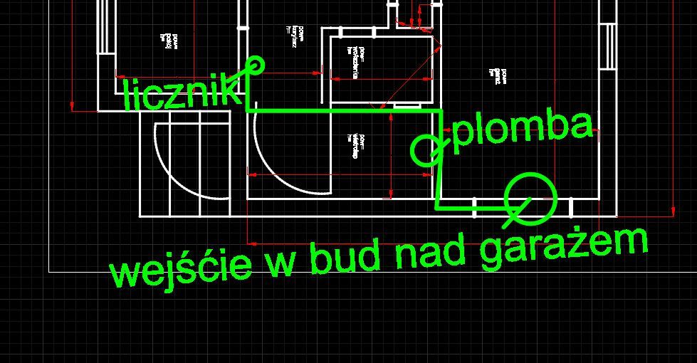 Wyjaśnienie warunków, schemat jednokreskowy, miejsce szafki (dom ...