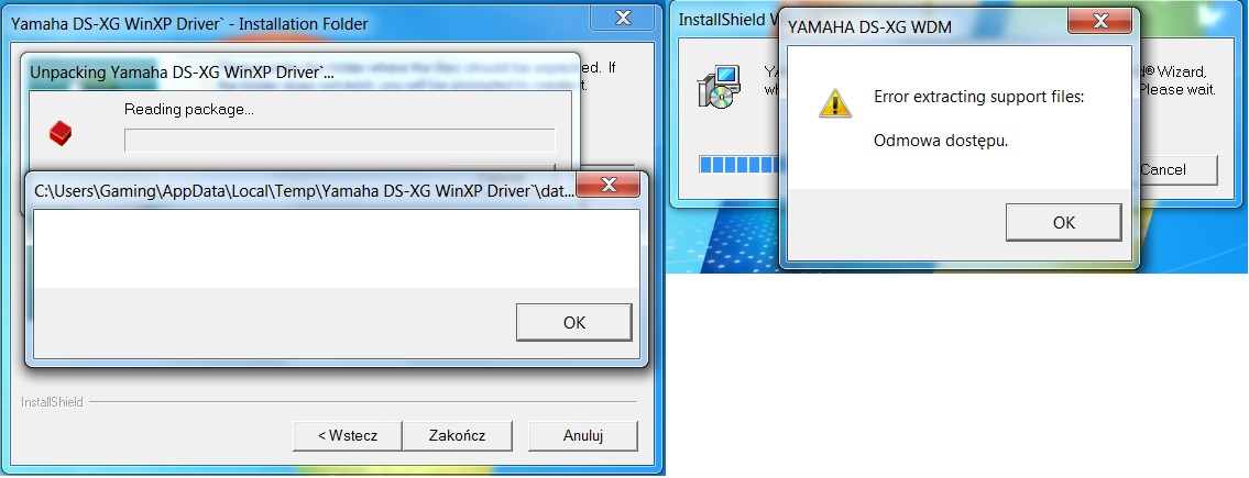 [Rozwiązano] Instalacja sterownika Yamaha DS-XG ymf754 - "odmowa ...