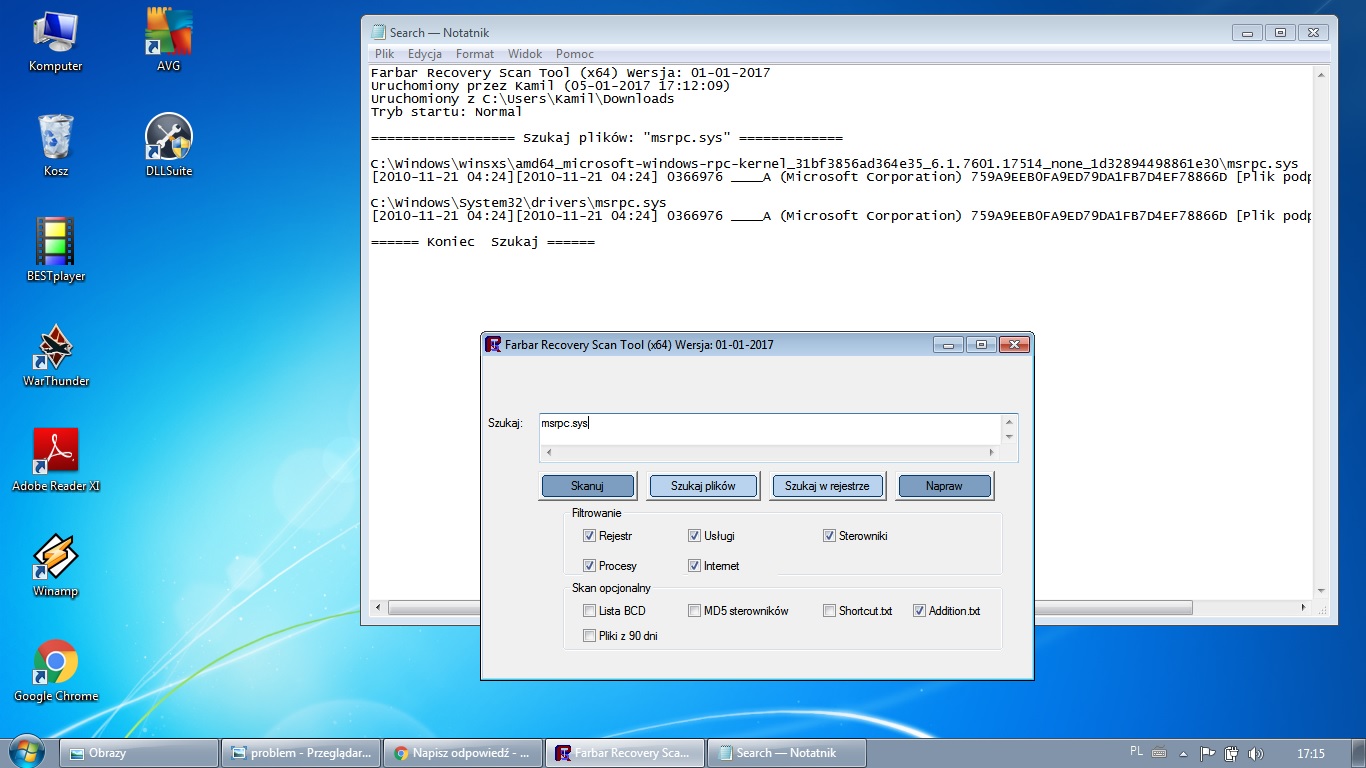 Błąd msrpc.sys po instalacji War Thunder na nowym systemie - jak naprawić?