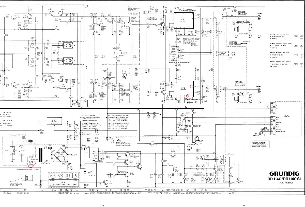 [Rozwiązano] Grundig RR 1140 - Naprawa końcówki mocy na układzie TDA 1910