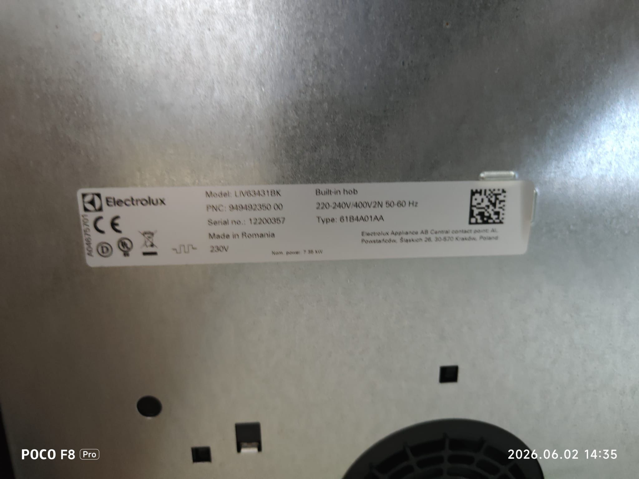 Electrolux LIV63431BK - błąd E25 potem E33, jak zrobić reset przyciskami?