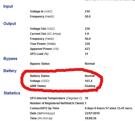 UPS EATON Powerware 5125 1000i - niby działa, ale...