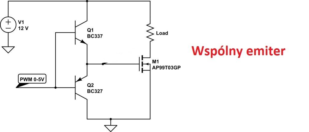 Driver sterujący - PUSH PULL - tranzystor bipolarny, mosfet