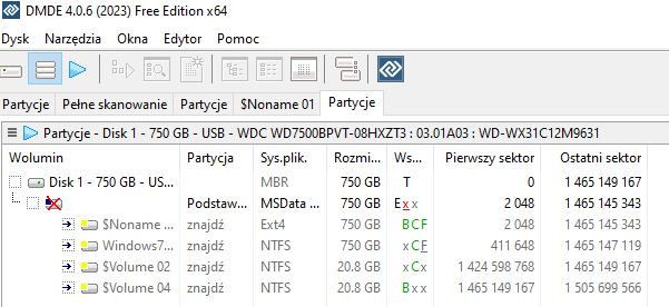 [Rozwiązano] Odzyskanie danych dysku NTFS po formacie RAW / Linux, SmartTV