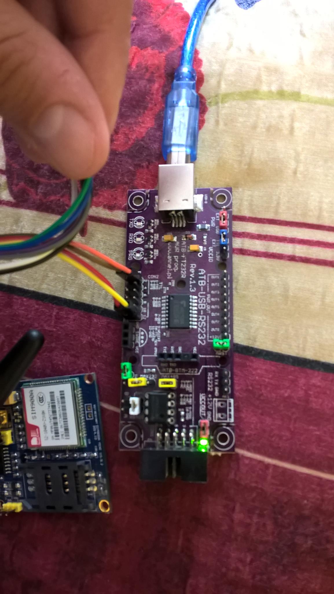 ATB-USB-RS232 + SIM900A - brak komunikacji z modułem GSM