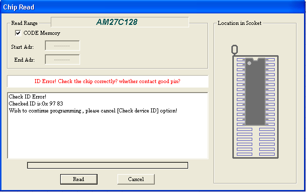 [Rozwiązano] Jak odczytać EPROM 27C128 z programatorem TL866II Plus?