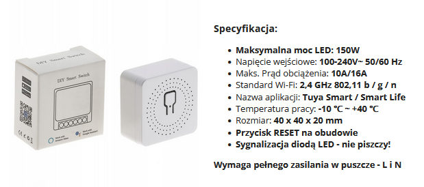 [BK7231N] Typowy moduł przekaźnik z WiFi do puszki - Appio 0158 Switch ...