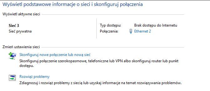 Brak dostępu do Internetu przez kabel na komputerze stacjonarnym.