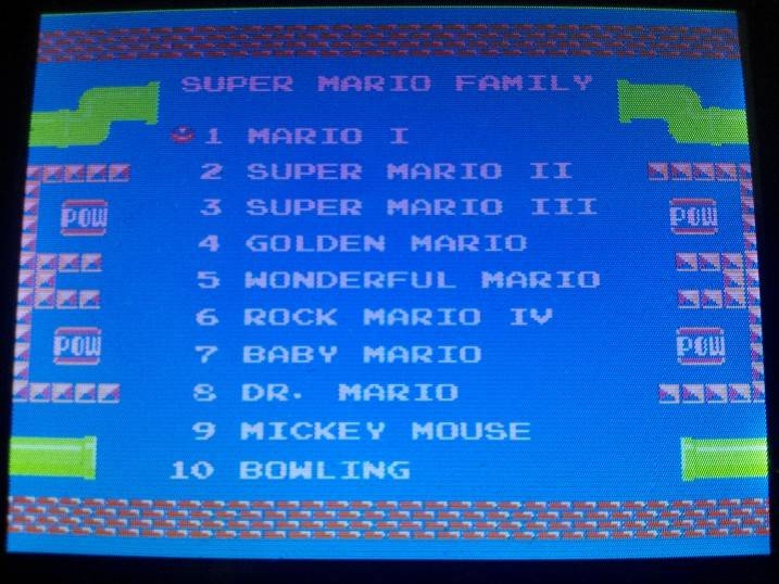 `92' Super Mario Family` (aka Mario Family 10-in-1) - nesdev.org