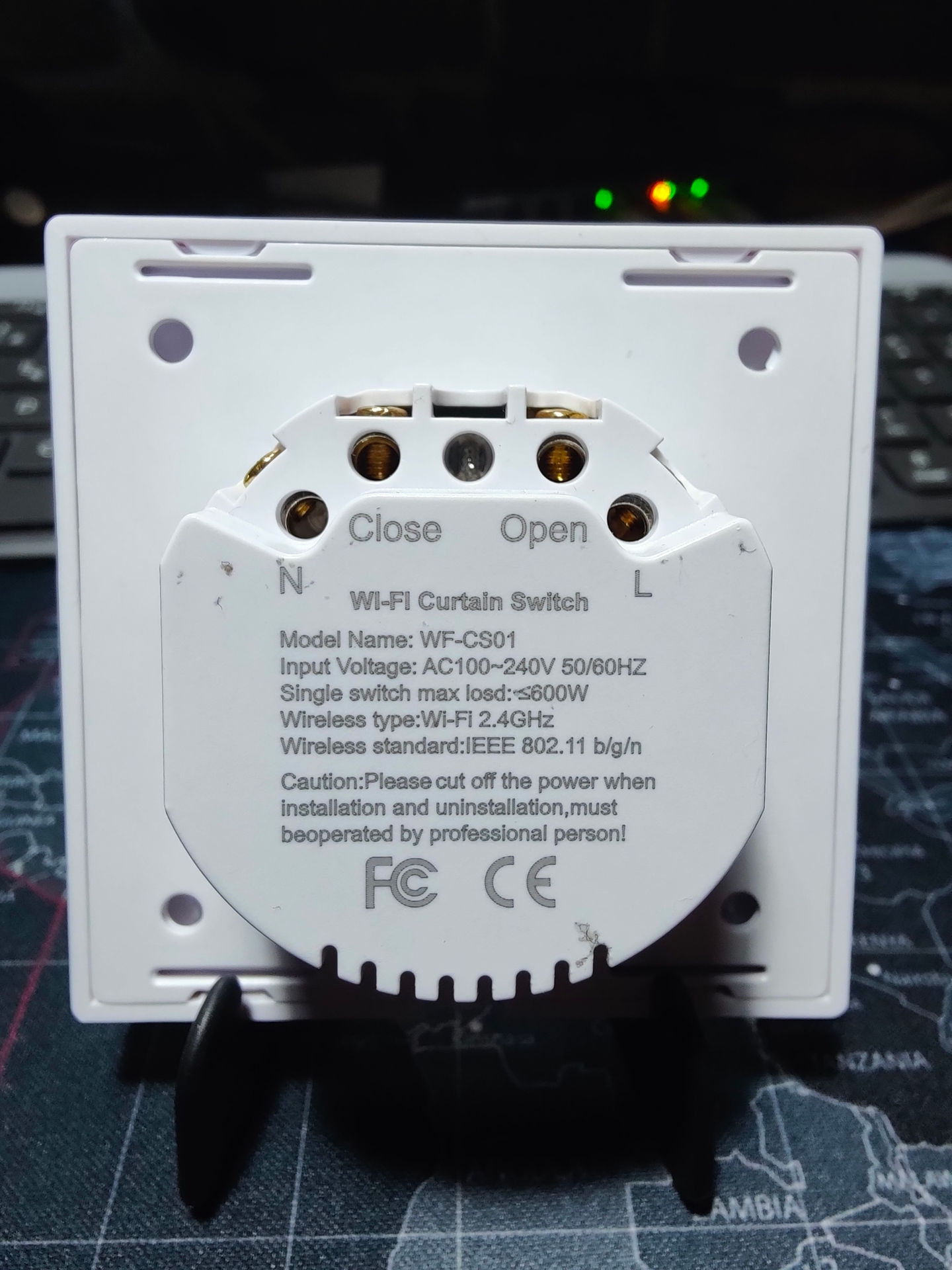 Konfiguracja kontrolek LED i przekaźników na urządzeniu Etersky WF-CS01 działającym na WB3S