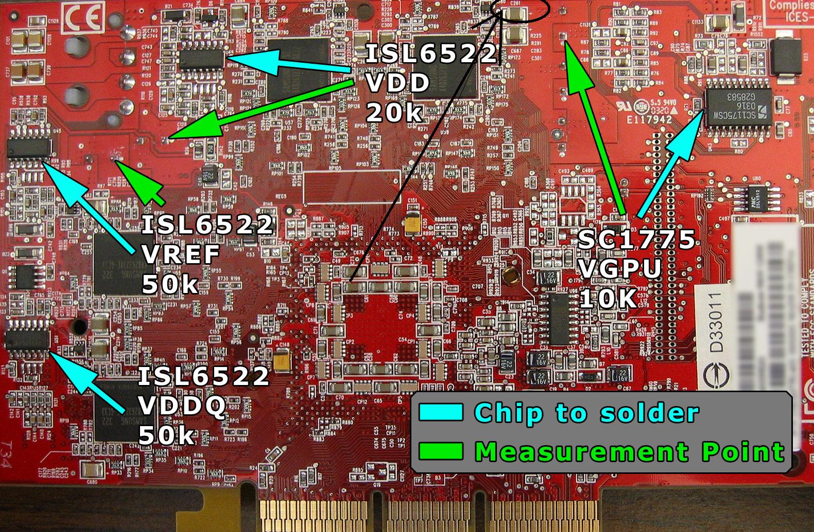 Jak ustalić wartość kondensatora SMD na karcie Radeon 9800 XL Medion?