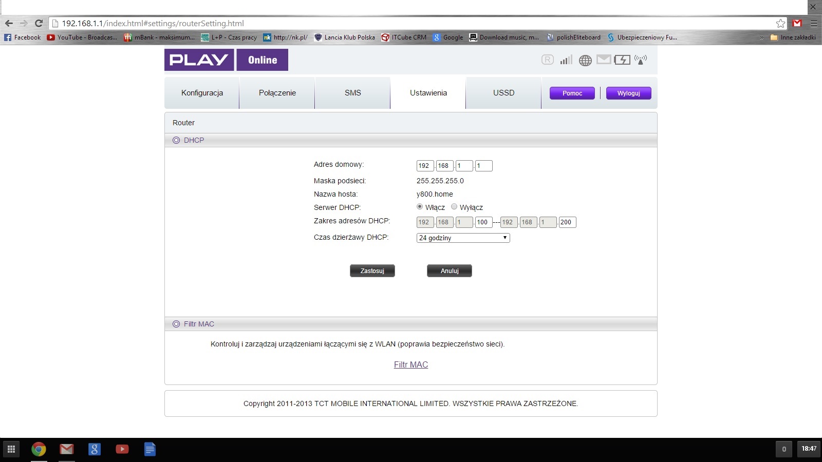 PLAY, TP-Link - Brak internetu na TV i dekoderze przez AP Bridge